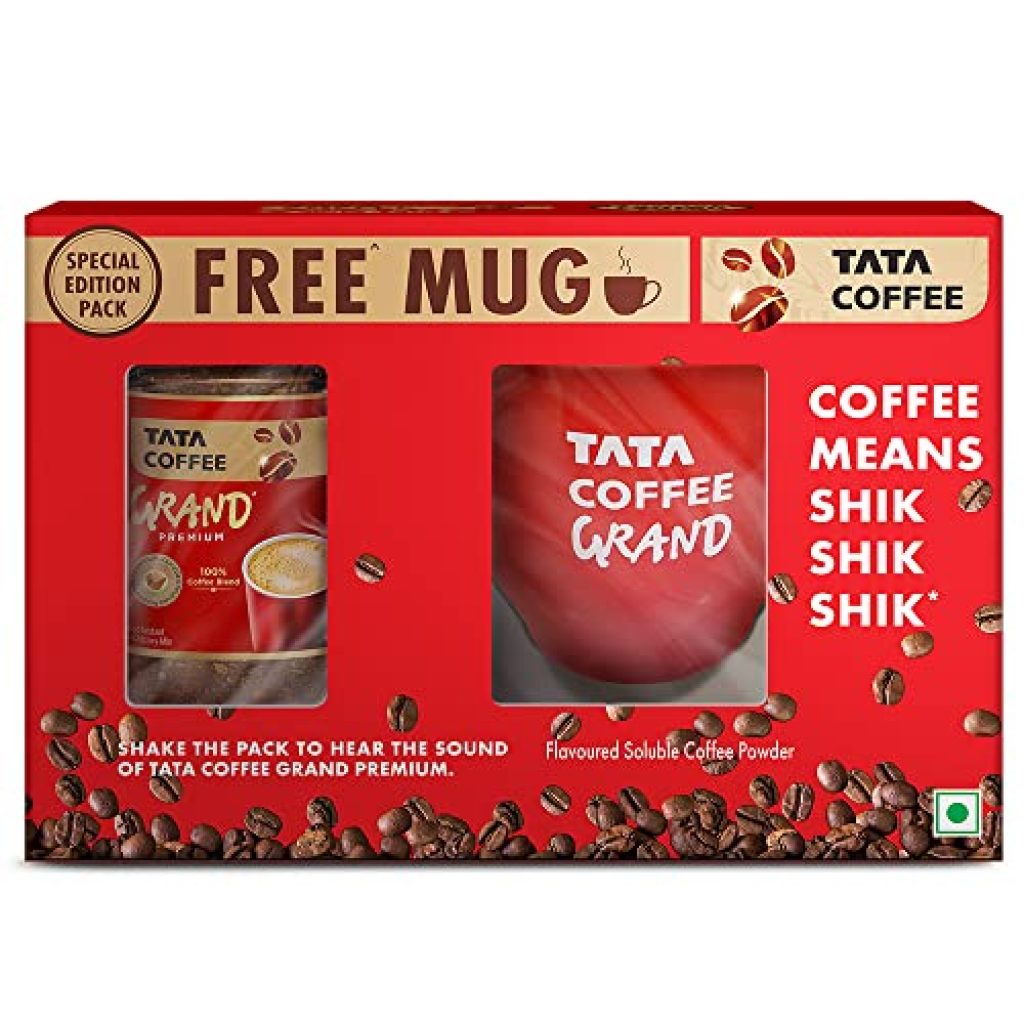 Tata Coffee Grand Premium Instant Coffee | Special Edition Promo Pack | 100% Coffee Blend | With ...